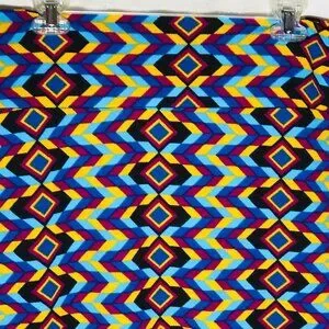 LuLaRoe | Skirts | Lularoe Cassie Skirt Graphic Multi Color Stretch ...